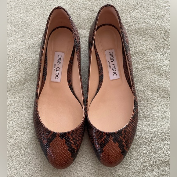 Jimmy Choo | Shoes | Jimmy Choo Snake Print Flats | Poshmark
